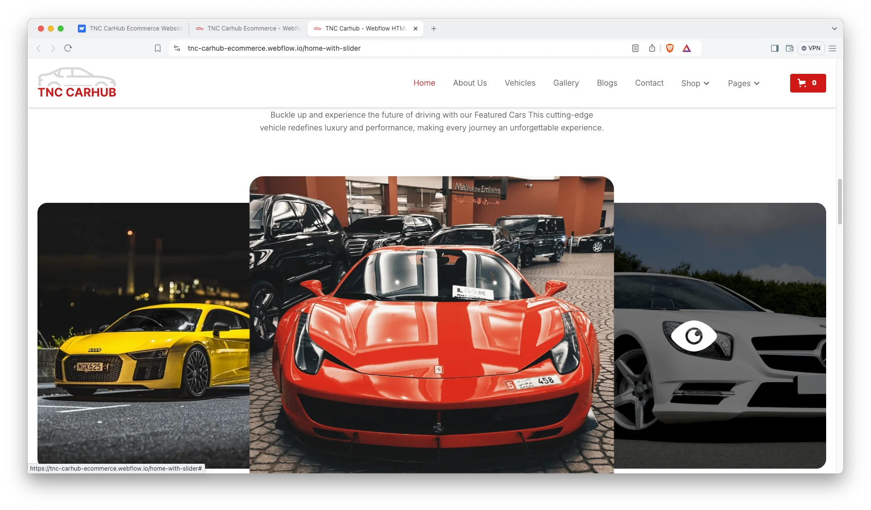 TNC CarHub Ecommerce - New Webflow Cars Template (With Video) - ThemeNcode LLC