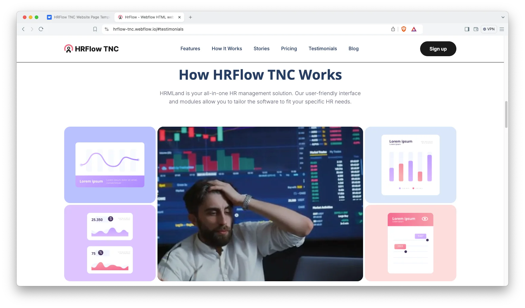HRFlow TNC - New Webflow SaaS Template (With Video) - ThemeNcode LLC