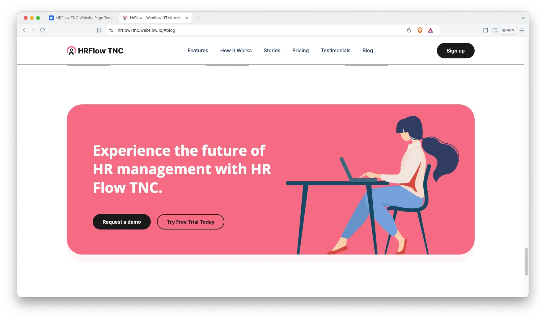 HRFlow TNC - New Webflow SaaS Template (With Video) - ThemeNcode LLC