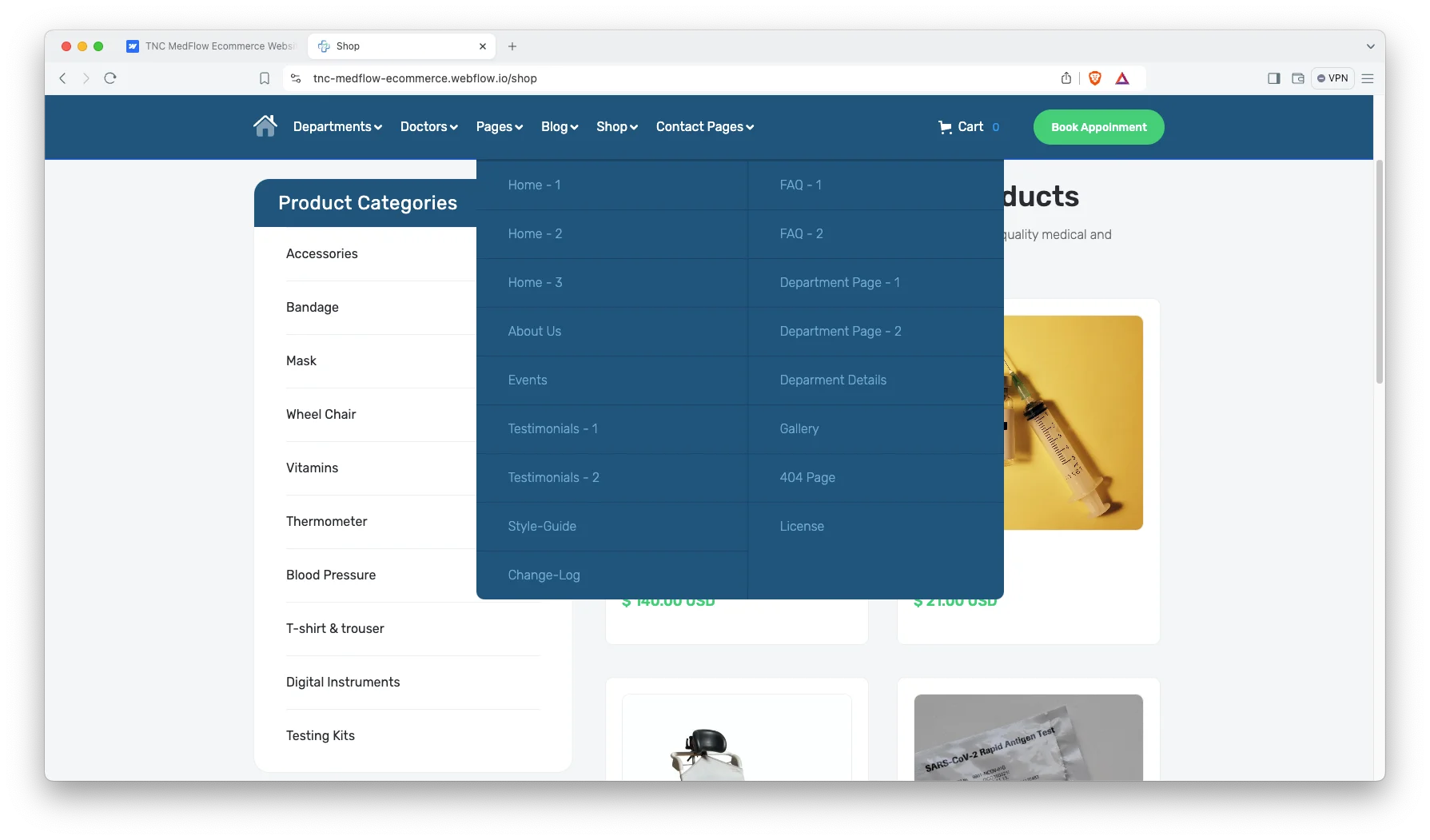 Best Webflow eCommerce Templates - ThemeNcode LLC