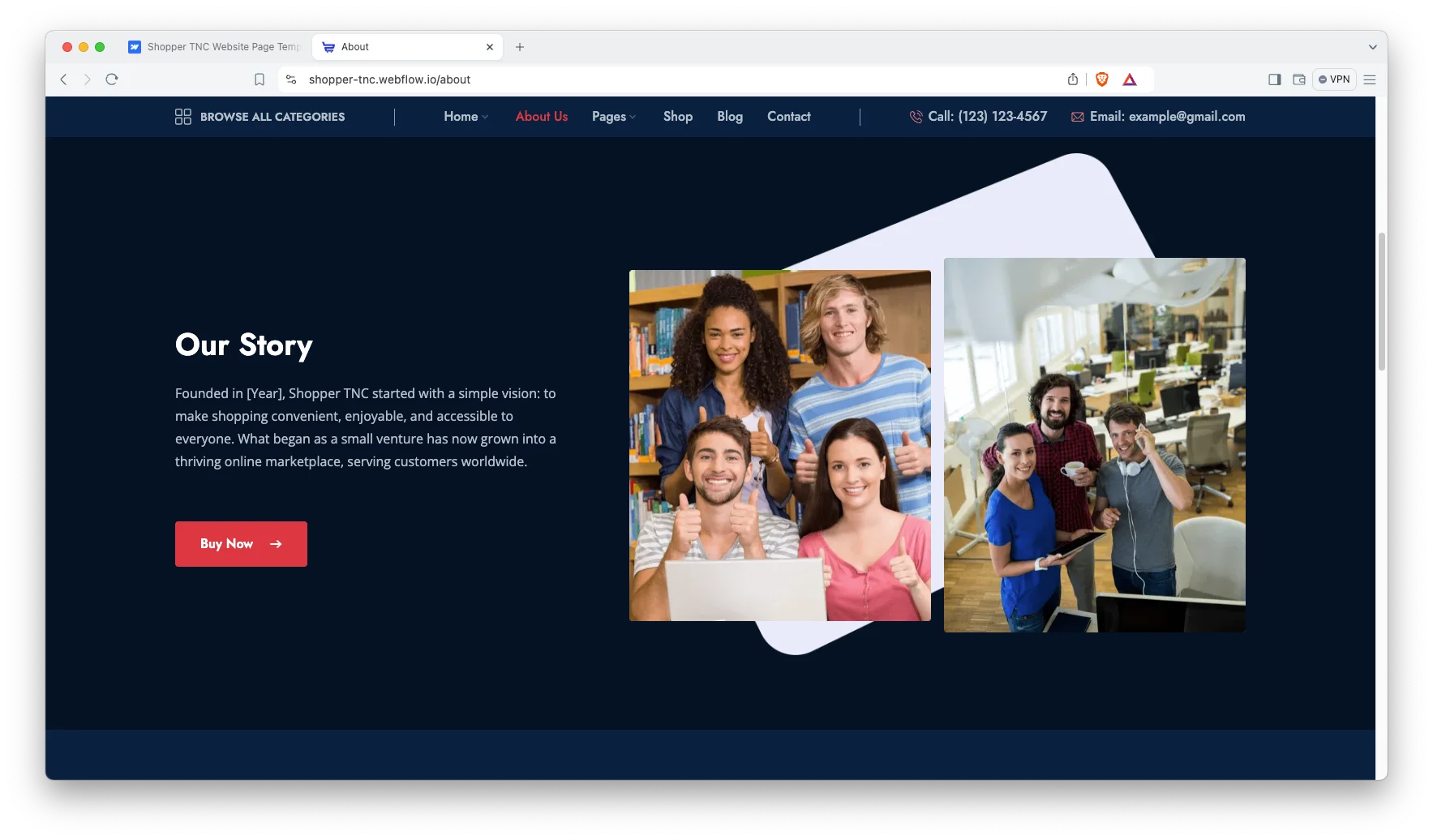 Shopper TNC - New Webflow Shop Template - ThemeNcode LLC