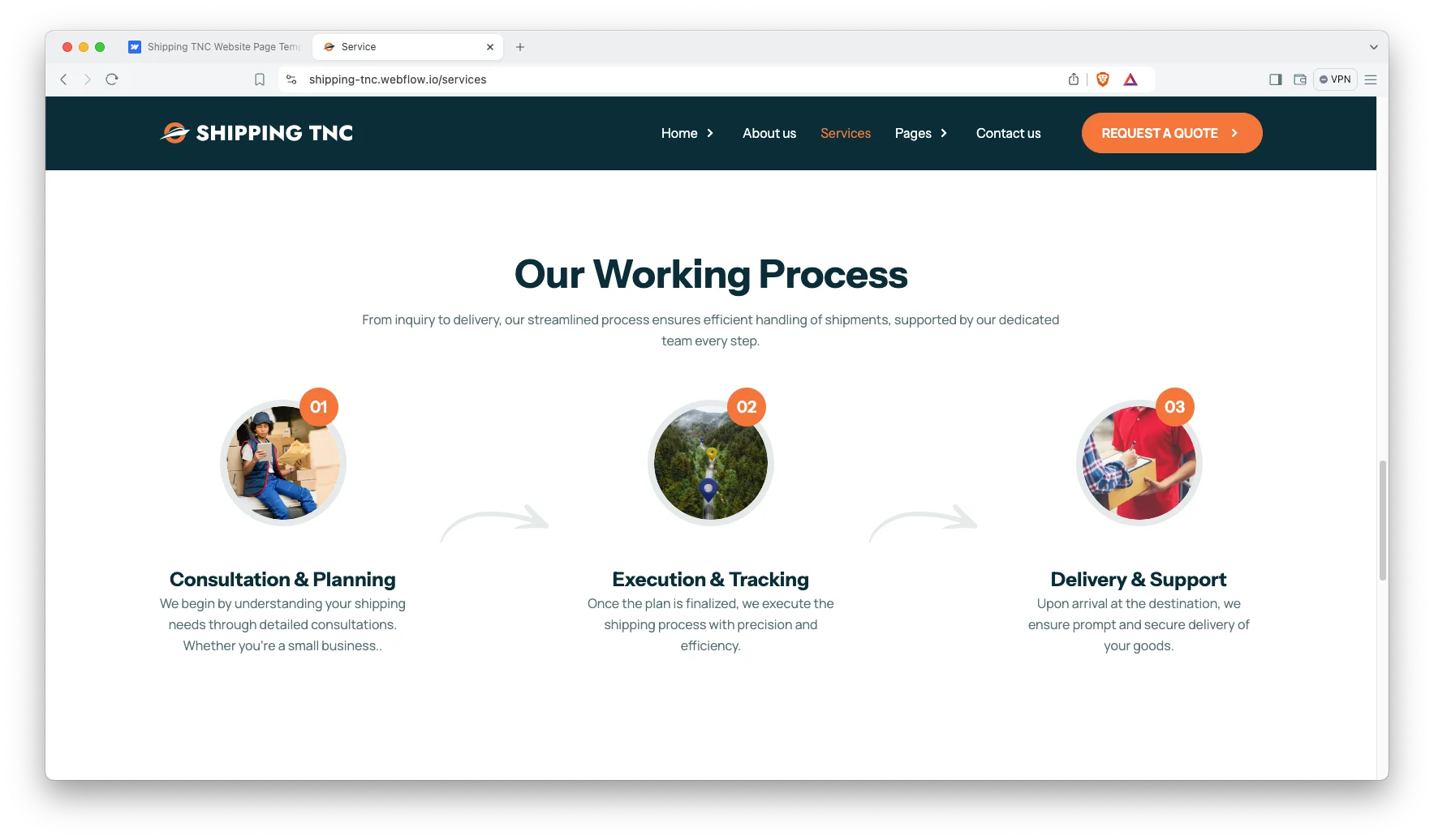 Shipping TNC - New Webflow Logistics Template - ThemeNcode LLC