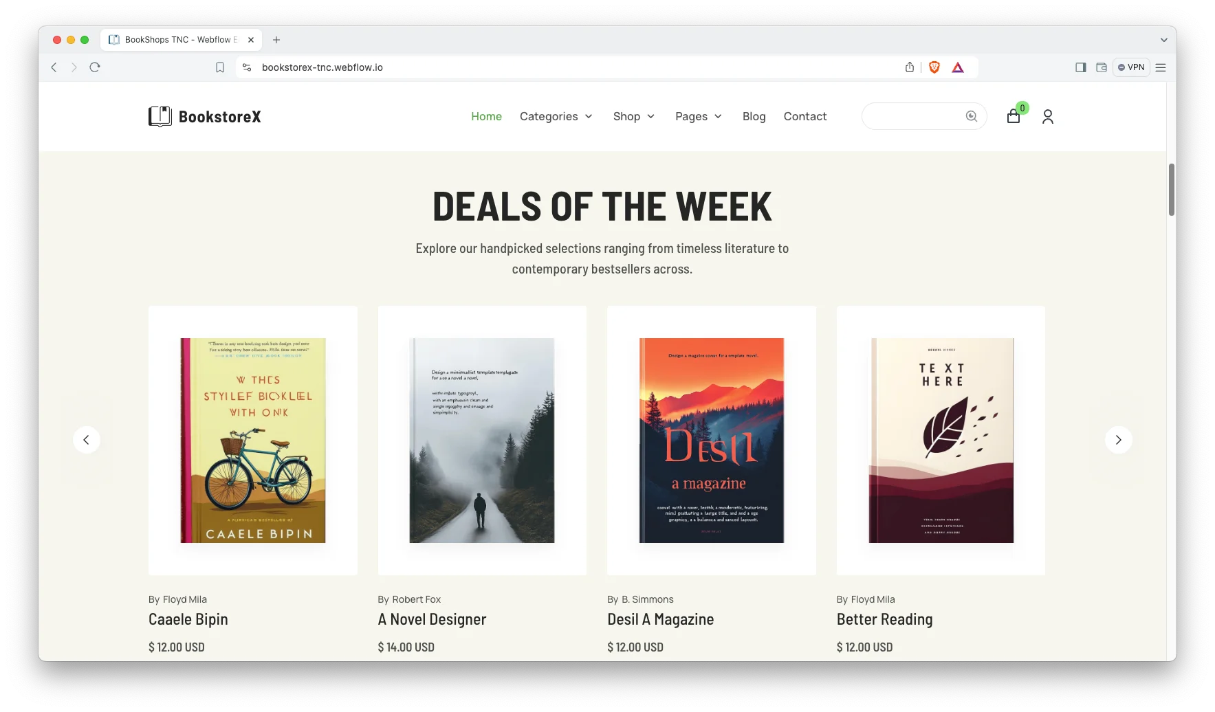 BookstoreX TNC - New Webflow Book & Publisher Store Template ...