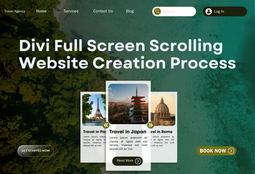 Divi Full Screen Scrolling Website Creation Process - ThemeNcode LLC