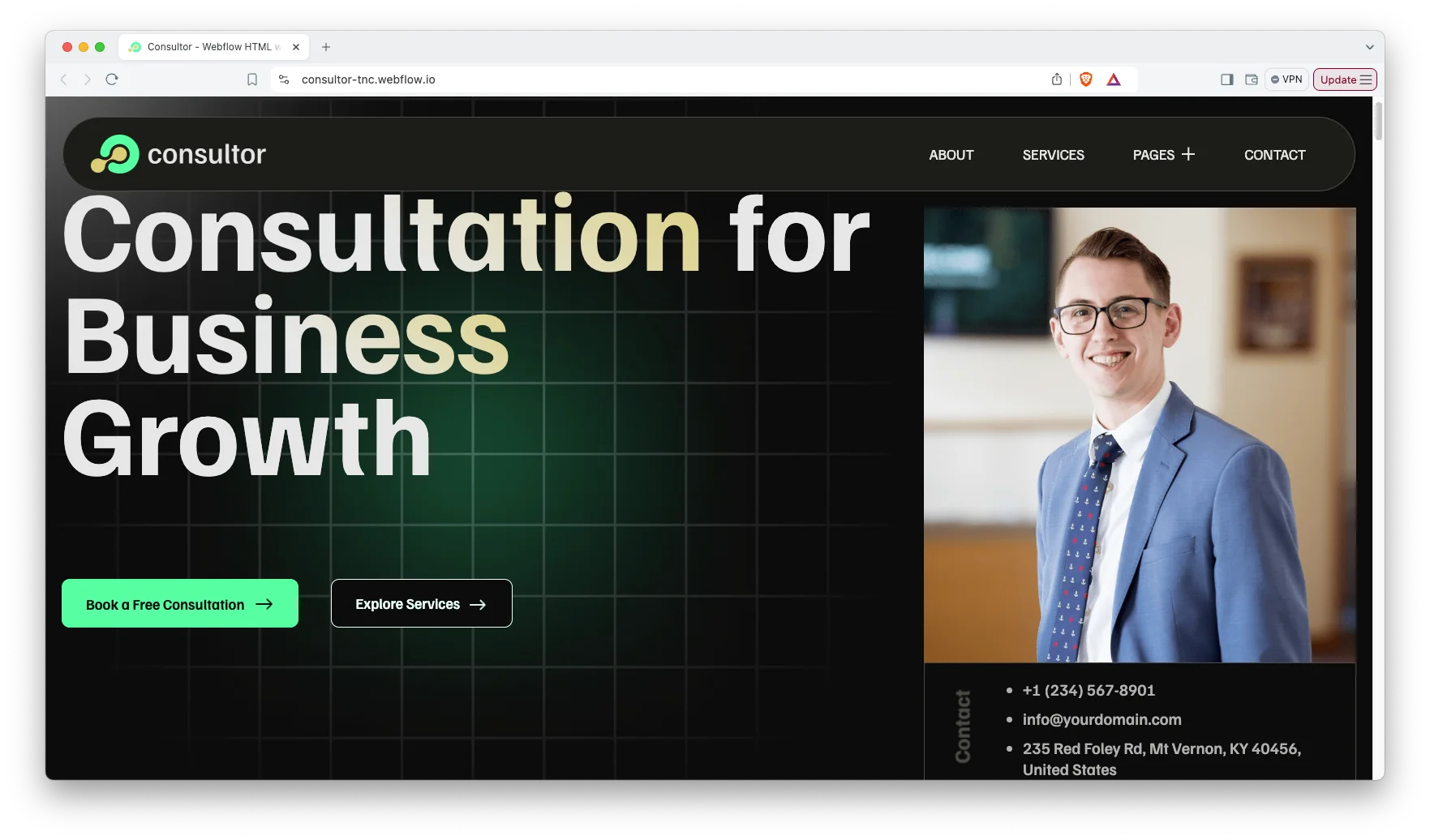 Consultor - New Webflow Consulting & Coaching Template - ThemeNcode LLC