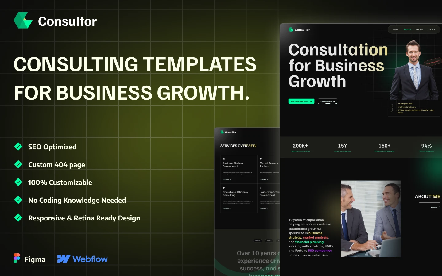Consultor - New Webflow Consulting & Coaching Template - ThemeNcode LLC