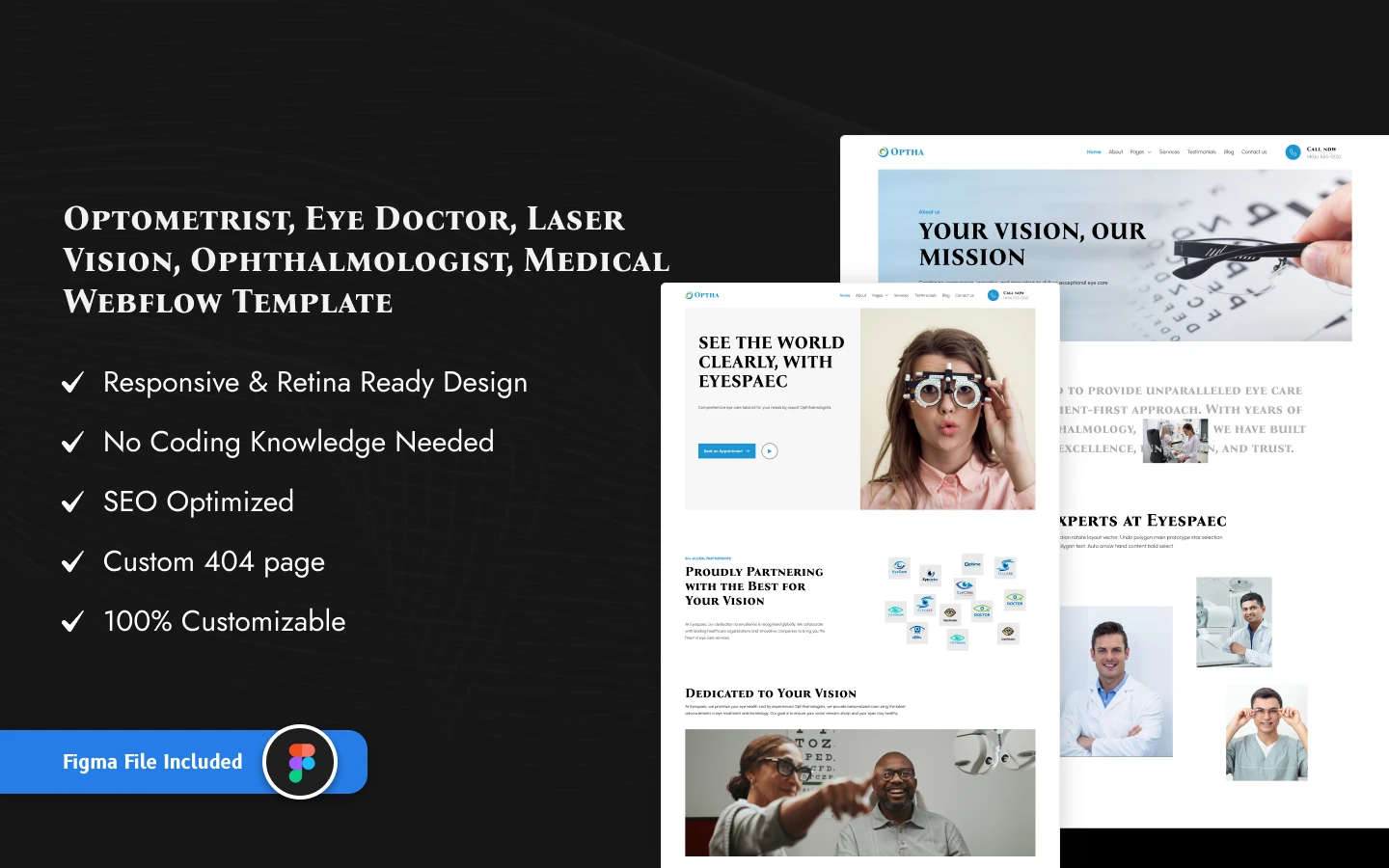 OPTHA - New Webflow Medical Template - ThemeNcode LLC