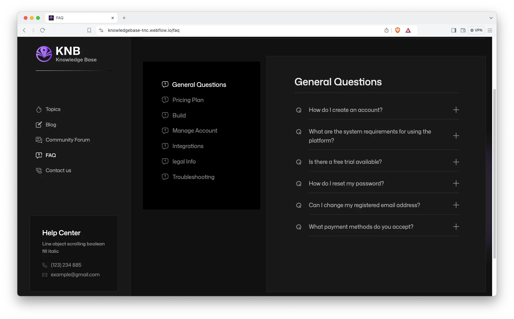 KnowledgeBase - New Webflow Documentation Website Template - ThemeNcode LLC